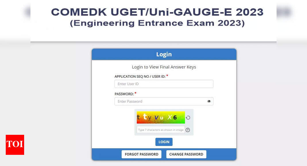COMEDK UGET Final Answer Key 2023 released on comedk.org, here's how to ...