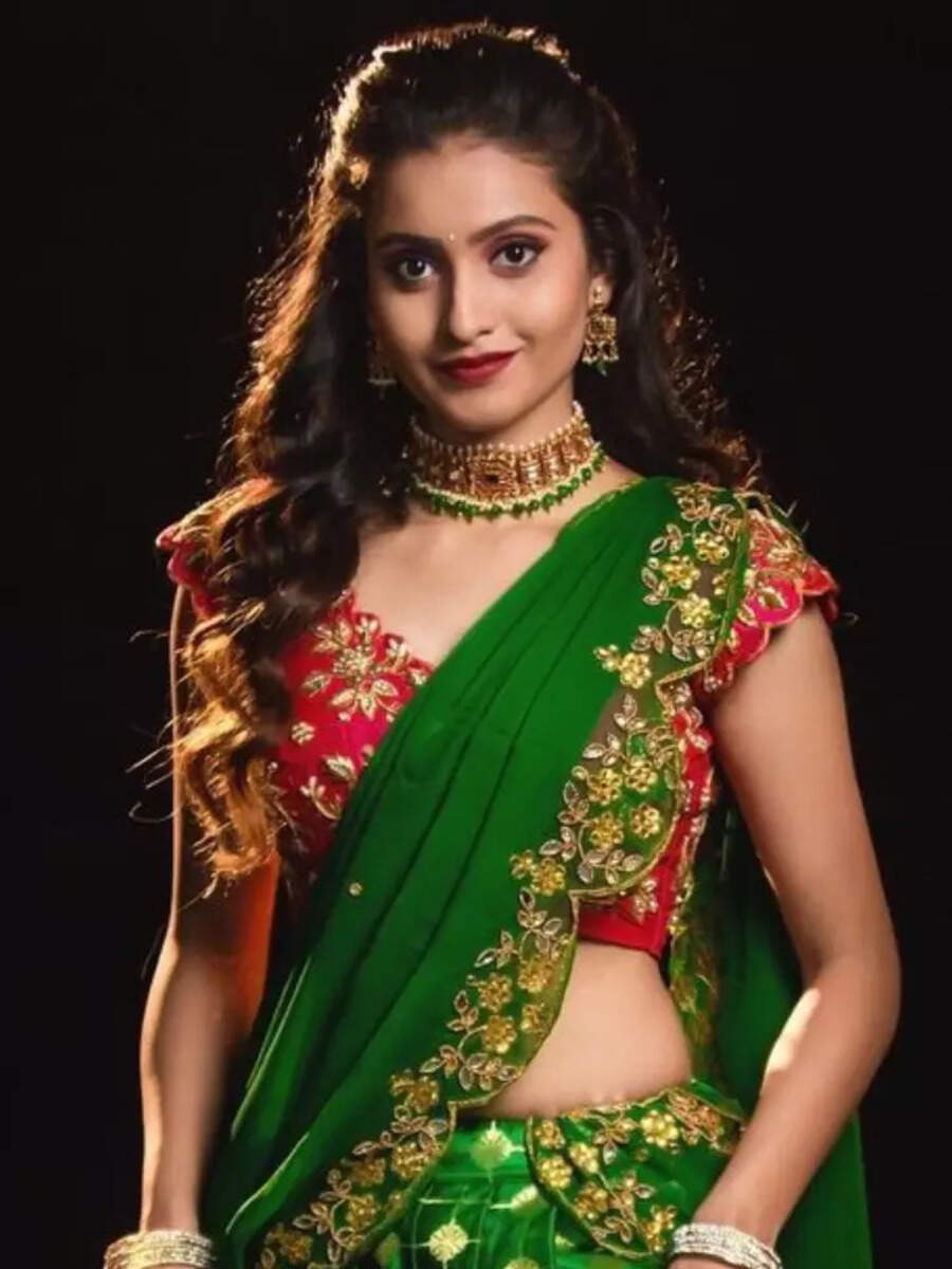 Deepika Pilli dazzles in traditional green lehenga-choli | Times of India