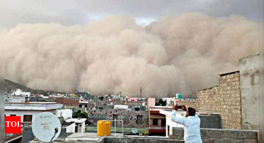 Severe sandstorm hits Jaisalmer | Jaipur News - The Times of India