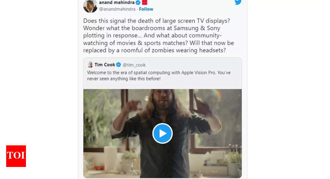 Viral News: Mahindra’s tweet prompts concerns about the death of TV ...