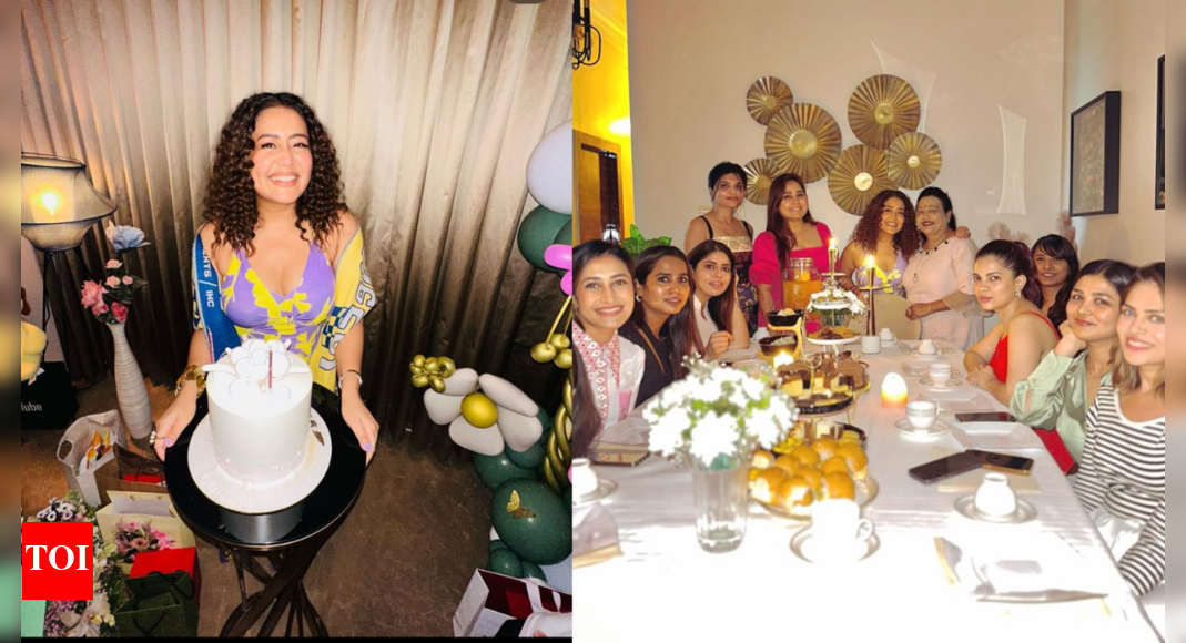 Singer Neha Kakkar hosts an English tea party with friends and family ...