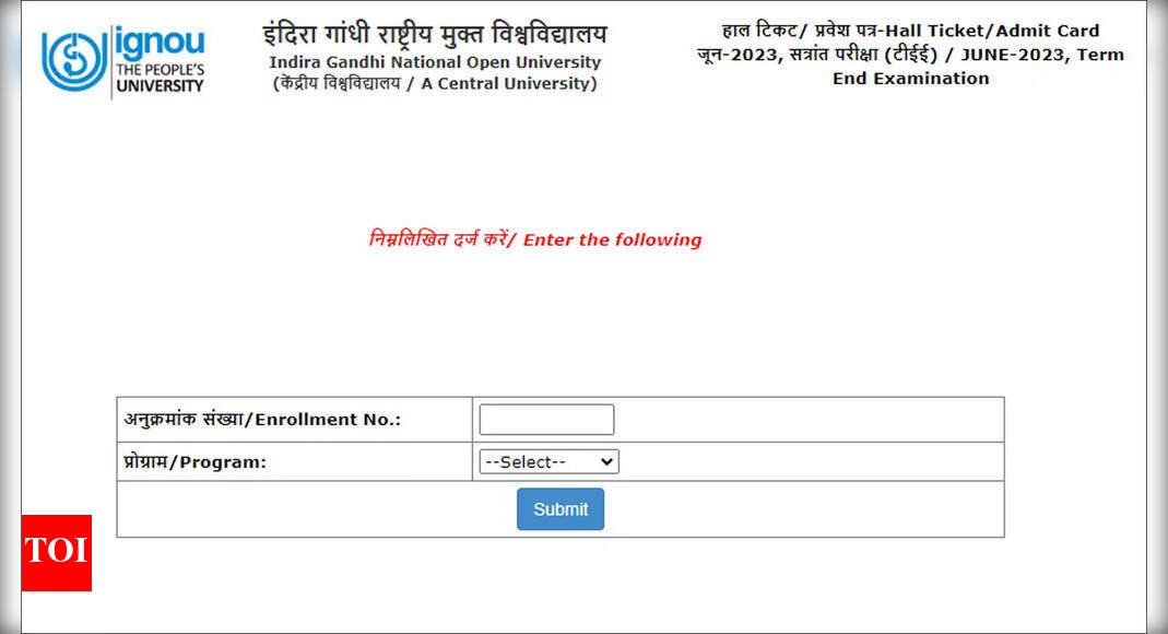 IGNOU TEE Admit Card June 2023 Released: Steps to Check and Download ...