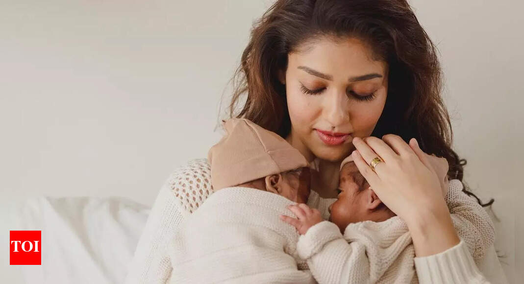 Vignesh Shivan and Nayanthara reveal their twin sons' faces as they celebrate their first ...