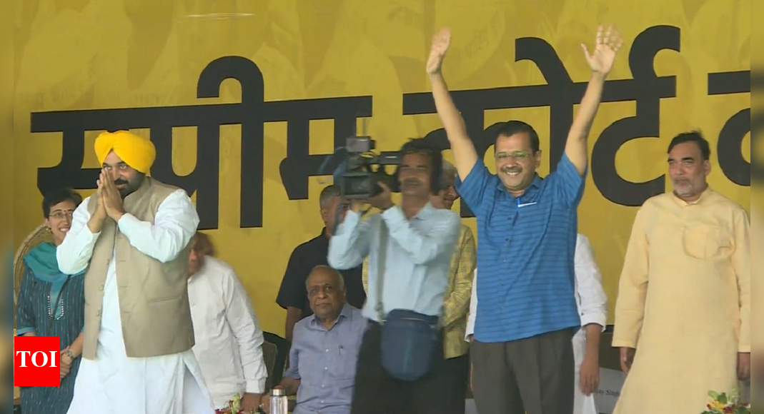 AAP 'maha rally' Updates: Arvind Kejriwal attacks PM Modi; says 140 ...