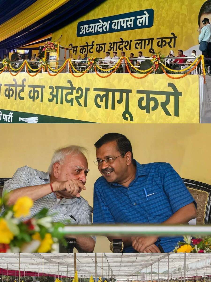 AAP's mega rally at Delhi's Ramlila Maidan, against Centre's ordinance ...