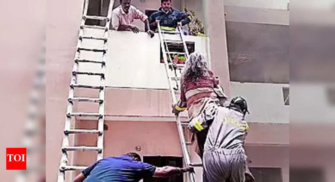 Vrindavan Yojna: Firemen Rescue 80-year-old Woman Trapped In Apartment ...