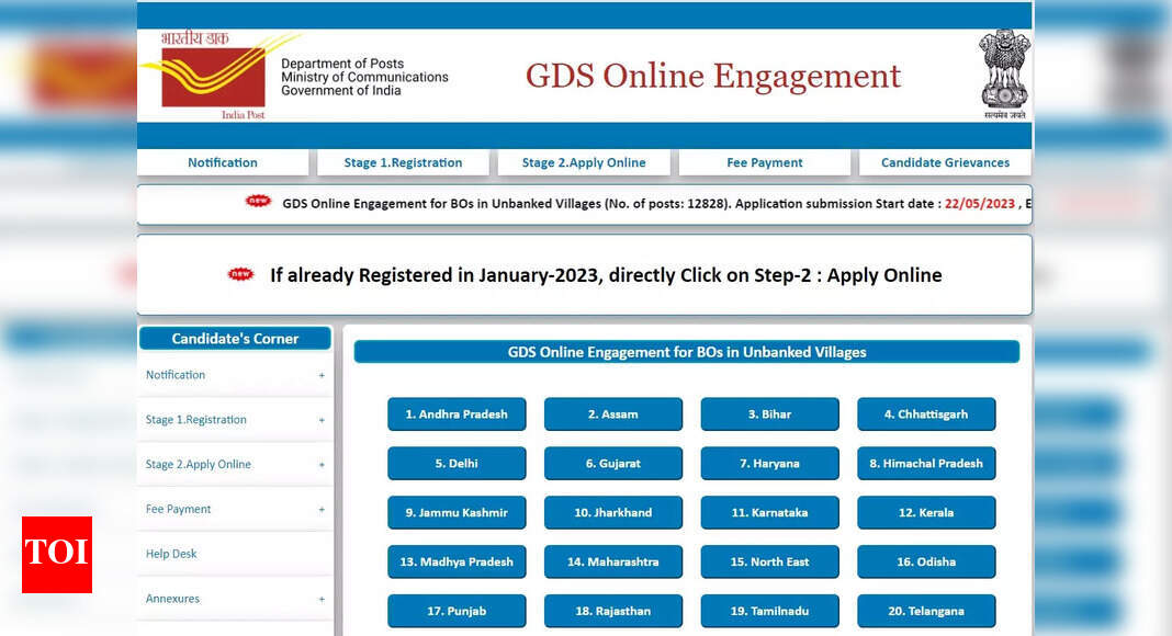 India Post Recruitment 2023: GDS registration to reopen on June 16 for ...
