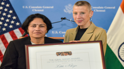 Lalitha Natarajan gets US govt’s Iqbal Masih Award | Chennai News ...