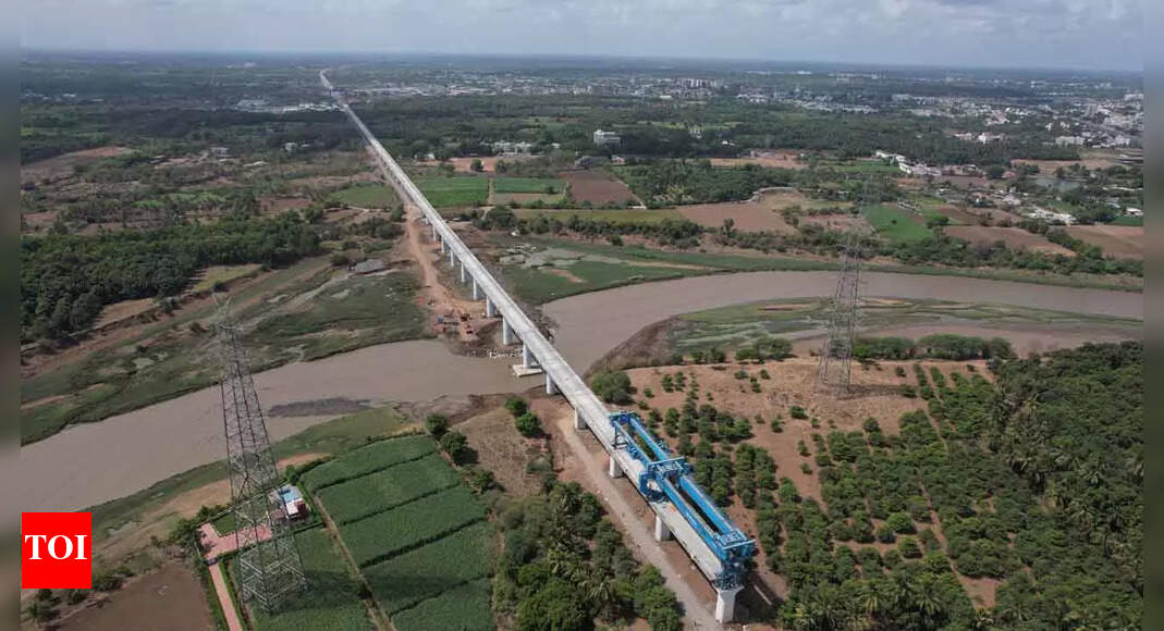 Mumbai Ahmedabad Bullet Train: Second bridge on Ahmedabad-Mumbai Bullet track completed; bridge ...
