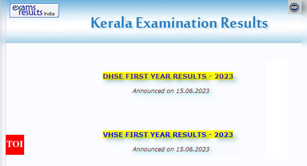 Kerala Plus one result 2023 released on keralaresults.nic.in; direct ...
