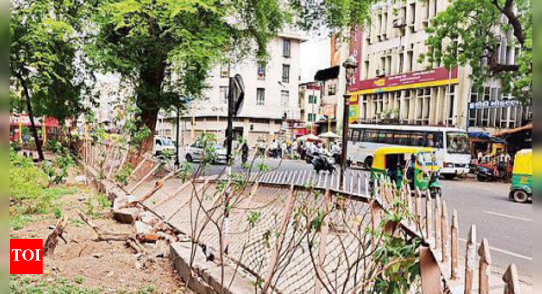 Winds bring down 25 trees, hoarding | Ahmedabad News - Times of India