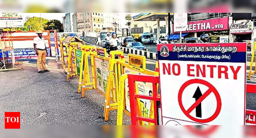To Stop Violations, No Entry Boards Come Up At Trichy Junction Rob | Trichy News - Times of India