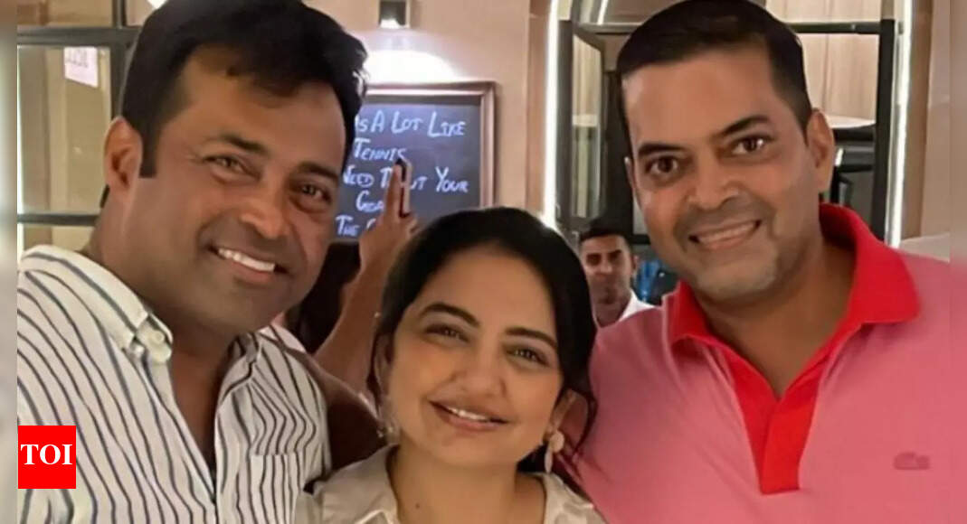 June Maliah and hubby Sourav Chatterjee attend Leander Paes' grand ...