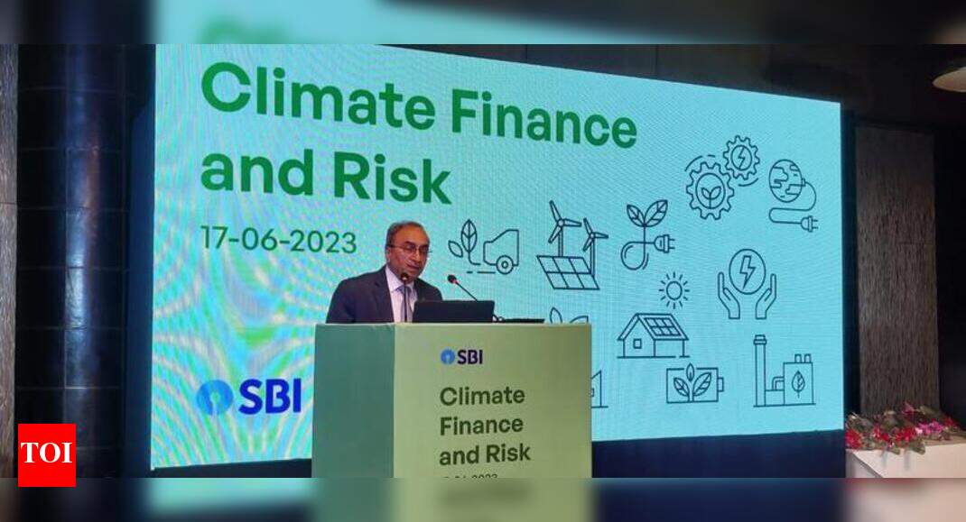 SBI chairman Dinesh Khara calls for raising green finance - Times of India
