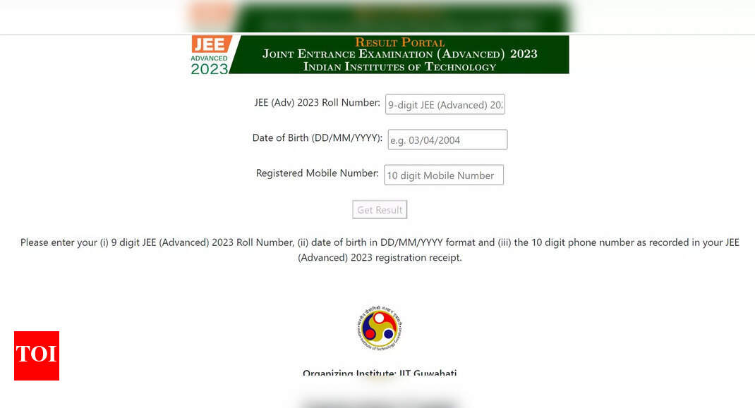 JEE Advanced Result 2023 (Out): JEE Advanced Scorecard, Answer Key ...