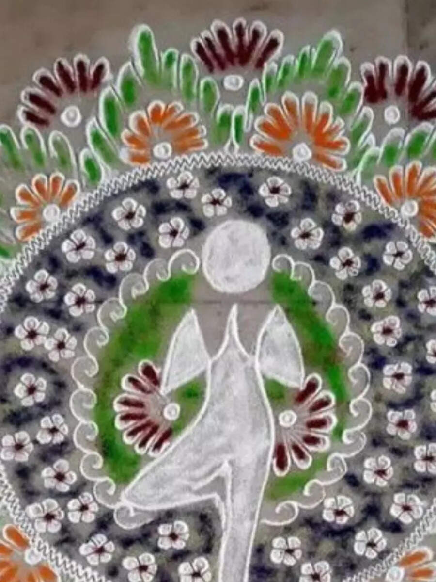 International Yoga Day 2023: Simple Rangoli Designs | Times Now
