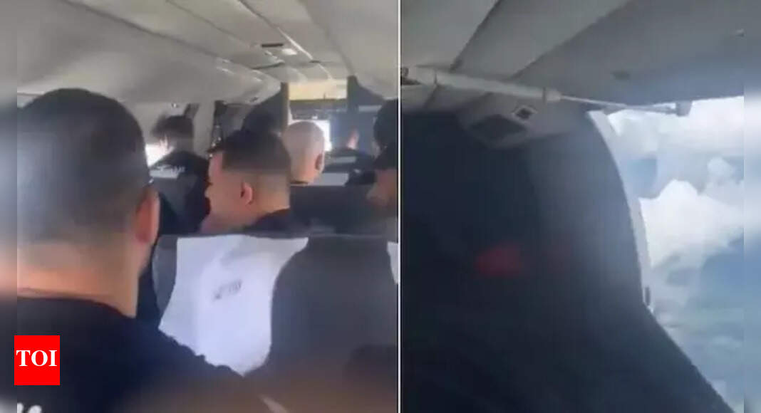 Terrifying video shows flight door opened mid air in Brazil - Times of ...