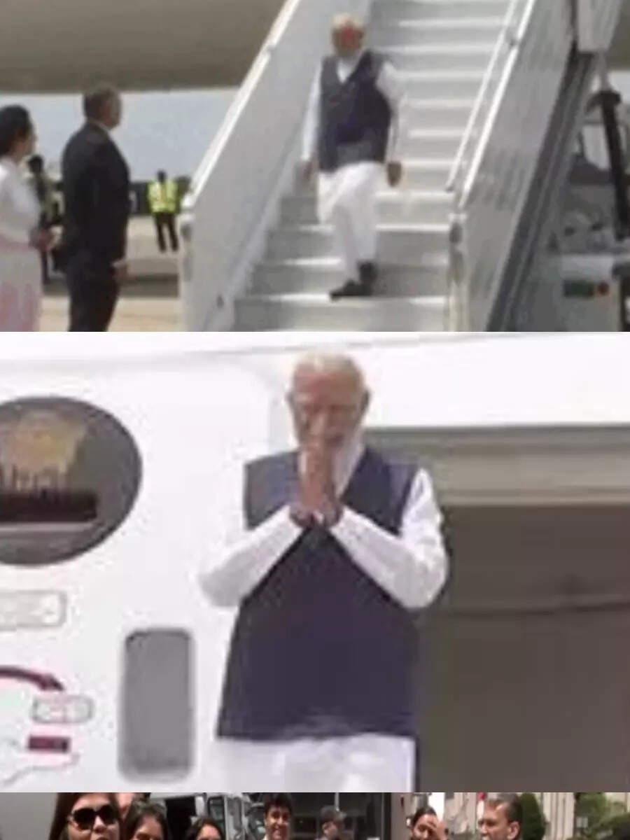 Modi US Visit 2023: PM Modi arrives in US on his maiden state visit | Times of India