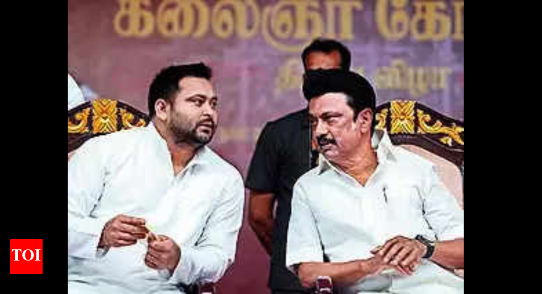 Dethrone BJP to save democracy: Tamil Nadu CM MK Stalin at MK memorial ... Dethrone BJP to save democracy: Tamil Nadu CM MK Stalin at MK memorial ...