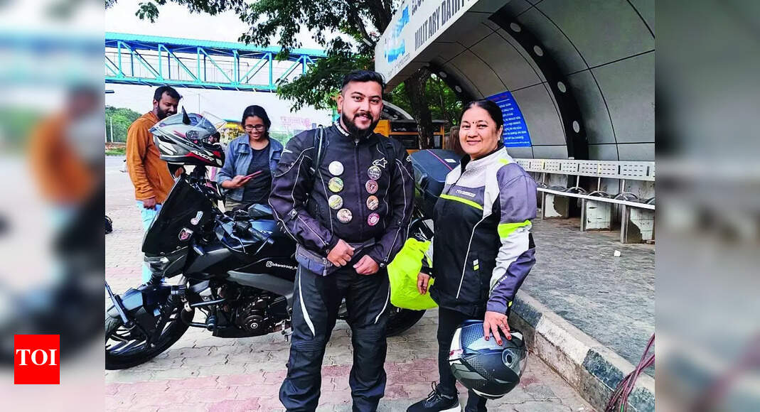 Yoga Mom Rides Pillion On Son’s Bike For 8,400km | Bengaluru News ...