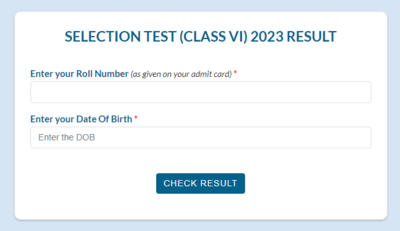 JNVST Result 2023: Jawahar Navodaya Class 6th Result 2023 announced ...