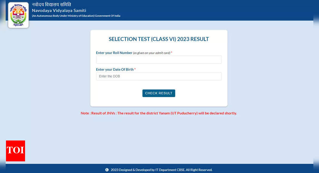 JNV Class 6 Result 2023: How to check Navodaya Vidyalaya Class 6th ...