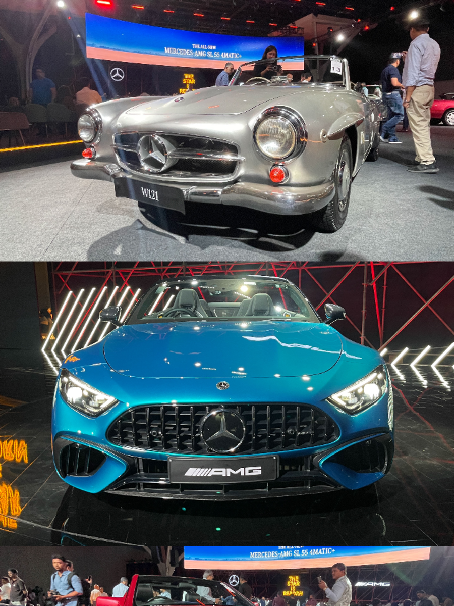 In images: Seven generations of Mercedes-Benz SL convertibles, over 70 ...