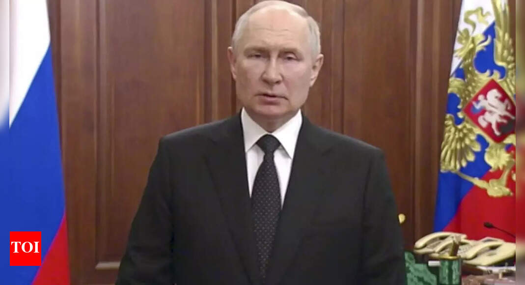 Putin says Wagner mutiny is 'treason' in televised address - Times of India