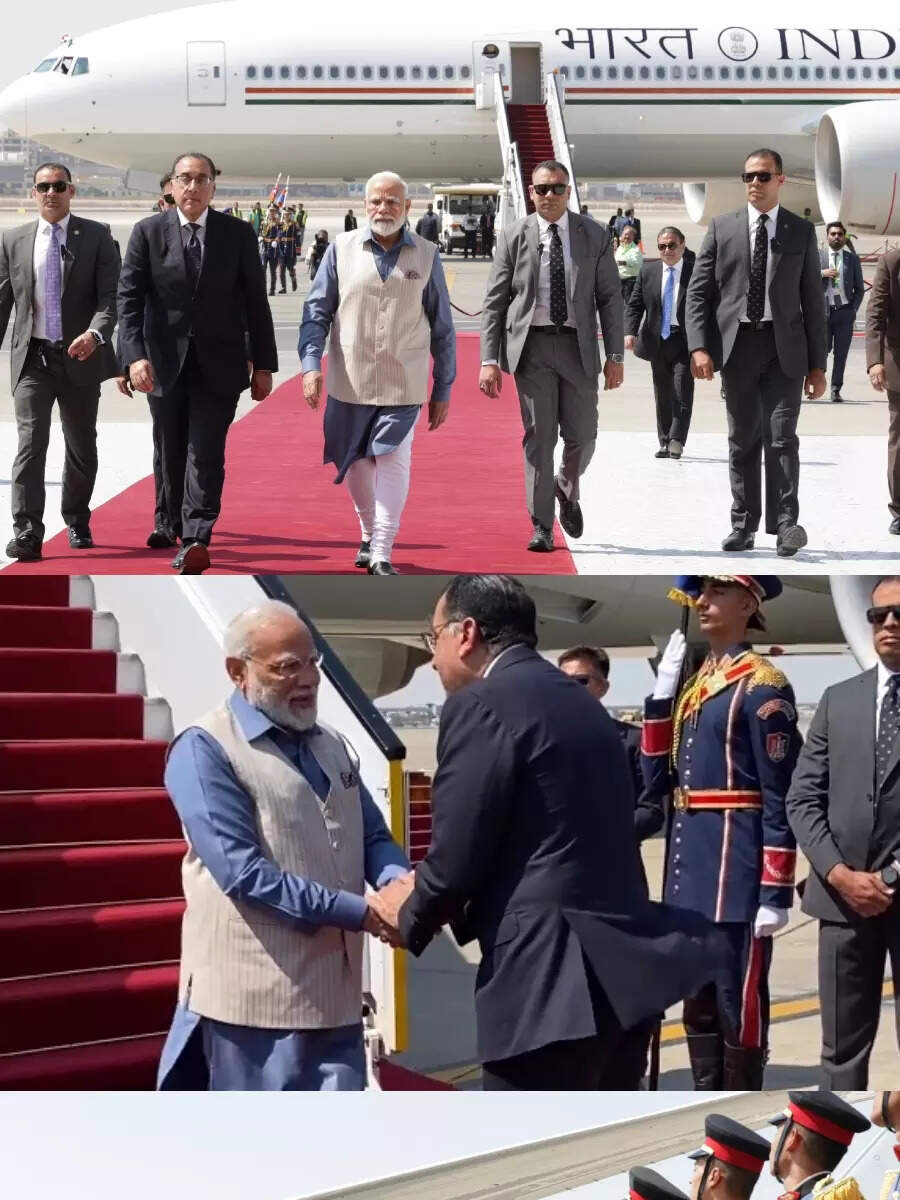 PM Modi arrives in Egypt on two-day state visit | Times of India