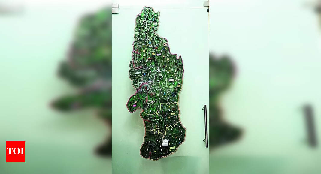 Junked Computer Parts Used To Make City Map Now Housed At Nmmc Bldg Navi Mumbai News Times