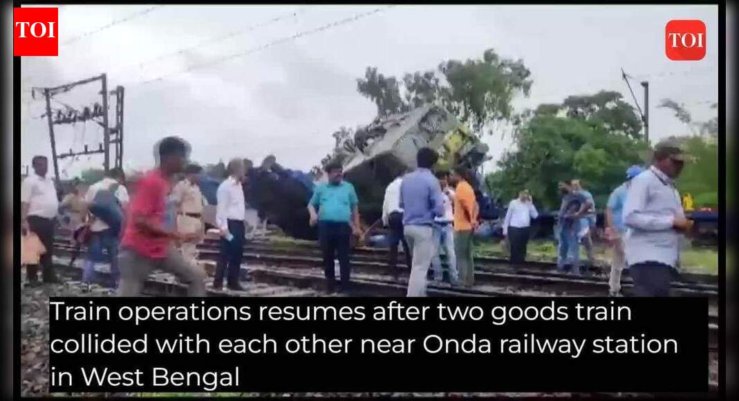 Train operations resume after two goods train collided in West Bengal