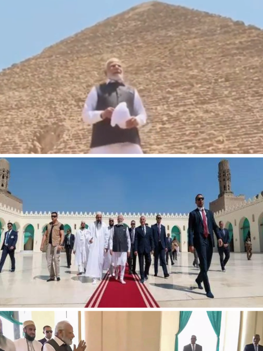 In pics: PM Modi awarded Egypt's highest state honour, visits Pyramids Of Giza | Times of India