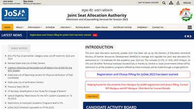 JoSAA Counselling 2023: Second mock seat allotment list releases today josaa.nic.in - Times of India