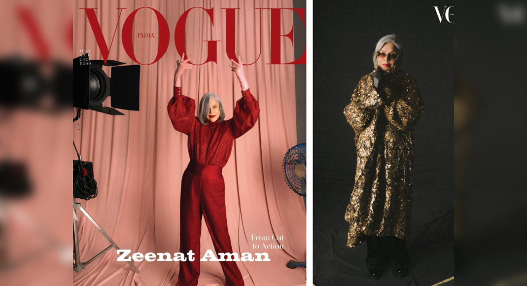 Zeenat Aman graces the cover of Vogue India - Times of India