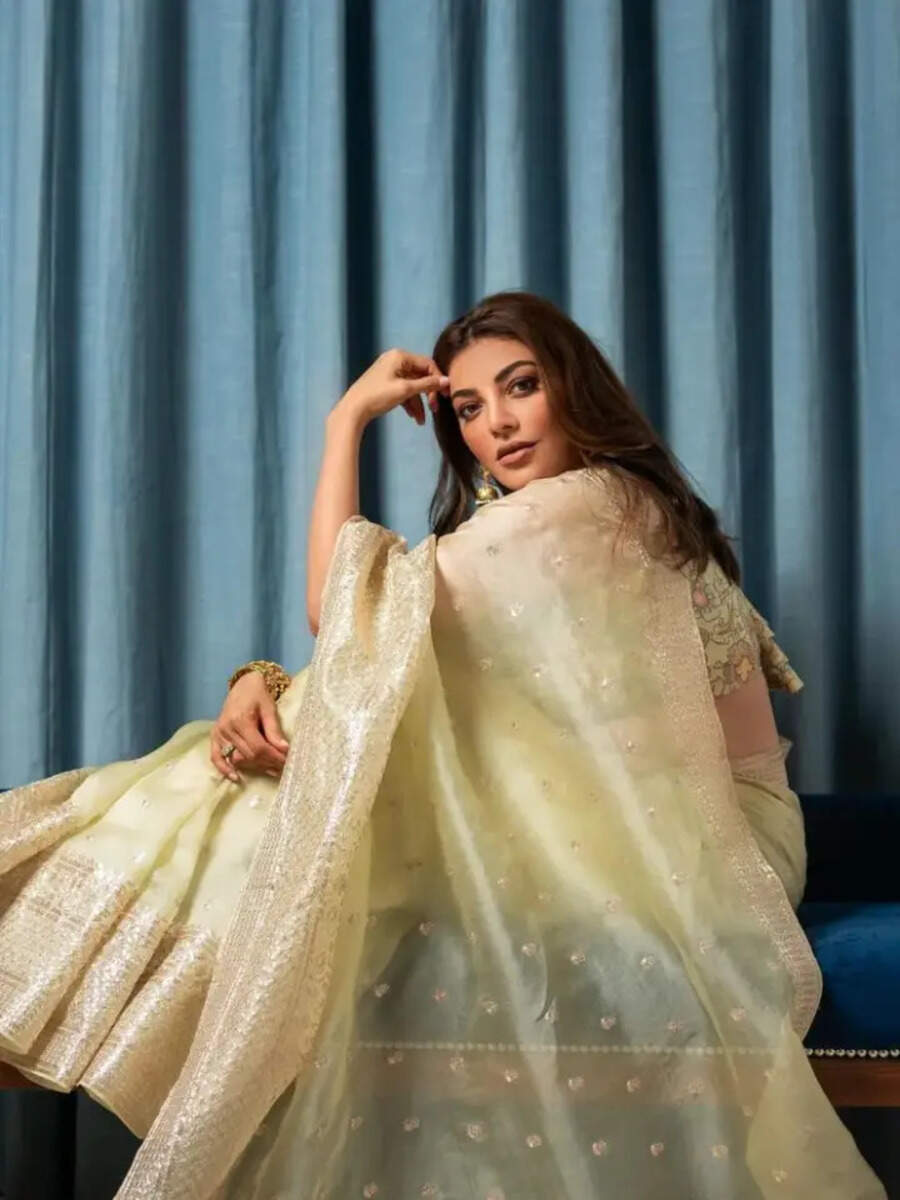 Kajal Aggarwal is a vision of ethereal elegance in regal saree ...