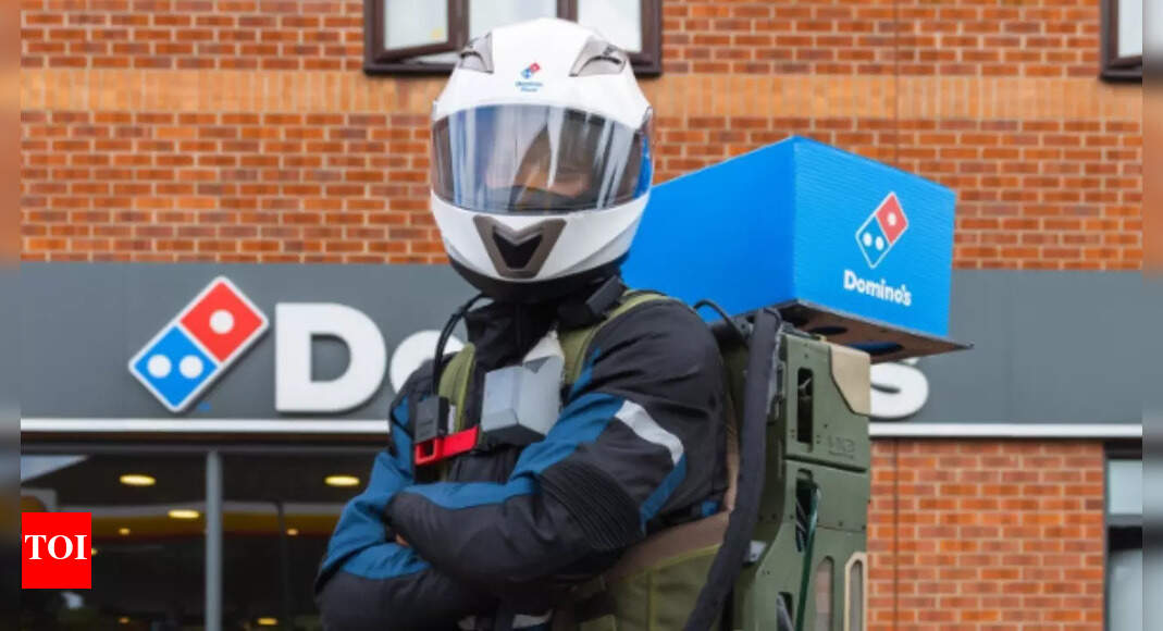 VIRAL: Domino's attempts world's first jet suit delivery in the UK ...