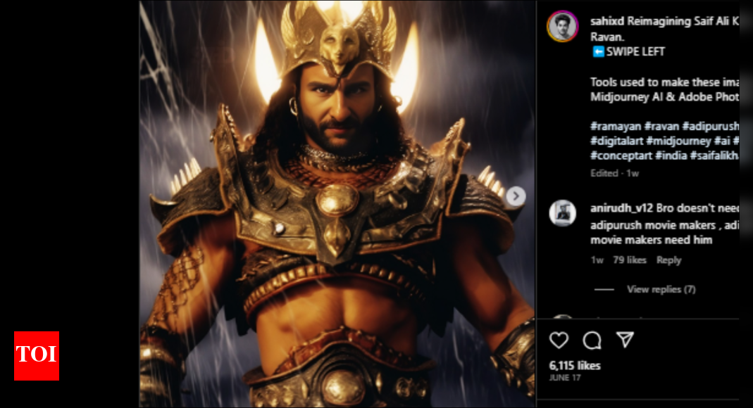 AI imagines a 'better version' of Saif Ali Khan's Ravana look in ...