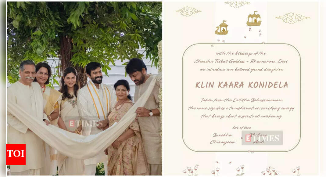 Welcome 'Klin Kaara Konidela': Ram Charan and Upasana unveil the name ...
