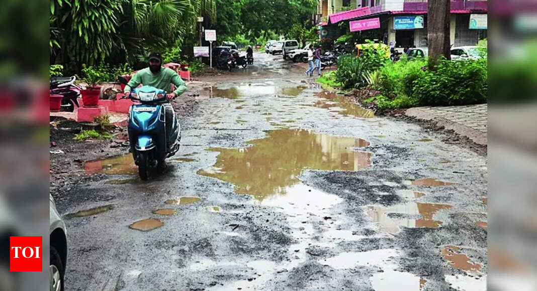Bone-jarring Clash Of Two Worlds: Potholed Roads In Plush Localities ...