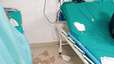 False ceiling falls on patients in Doon hosp's emergency unit ...