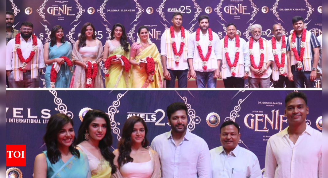 In pictures: Jayam Ravi's next 'Genie' starts with a muhurat puja ...