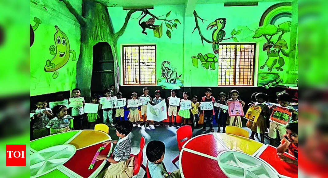 Vennala School’s Kg Section Gets Facelift | Kochi News - Times of India
