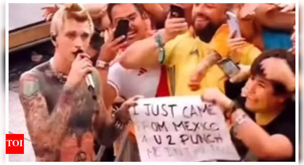 Machine Gun Kelly punches a fan in the face during gig | English Movie ...