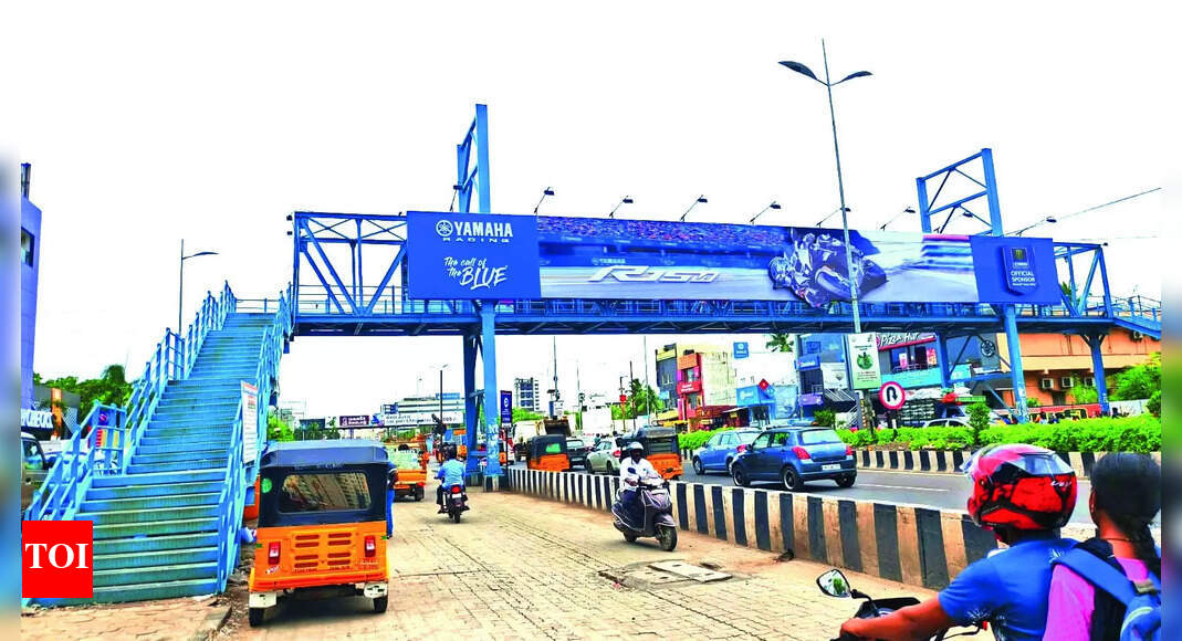 Omr Foot Over-bridges Aren’t For Pedestrians, But For Ads | Chennai ...