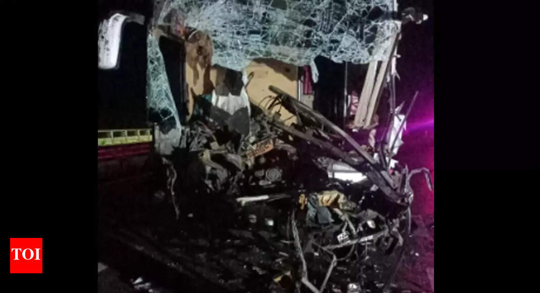 18 injured as luxury bus collides with truck on Samruddhi Expressway near Chhatrapati ...