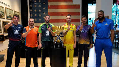 Major League Cricket unveils championship trophy in Dallas - Times of India
