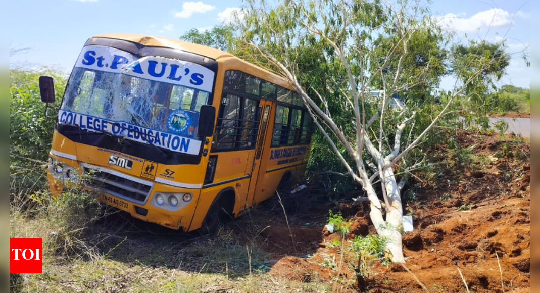 18 suffer injuries as college bus hits tree in TN’s Sivaganga district ...