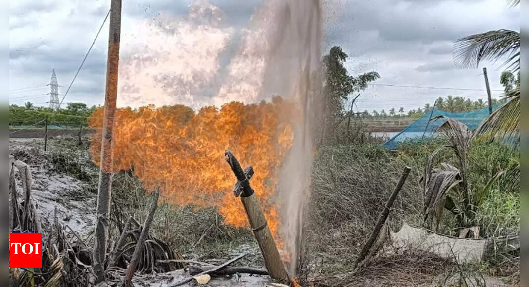 Fire erupts from borewell in Andhra Pradesh's Sivakodu, no injuries ...