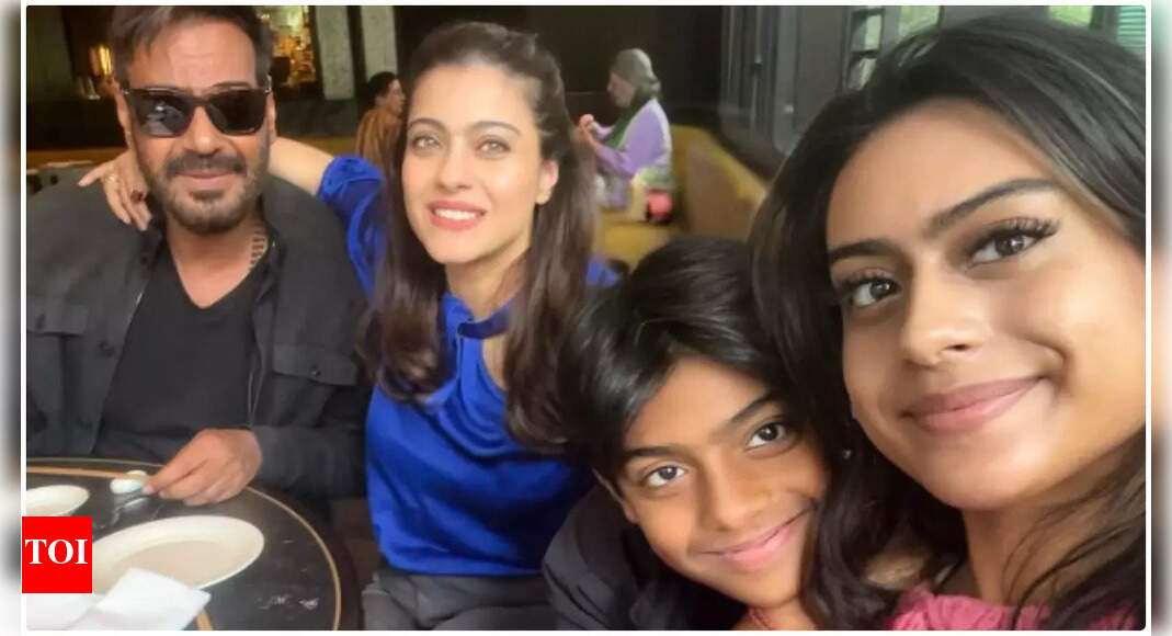 Kajol and Ajay Devgn spend 'sacred time' with their kids Nysa and Yug ...