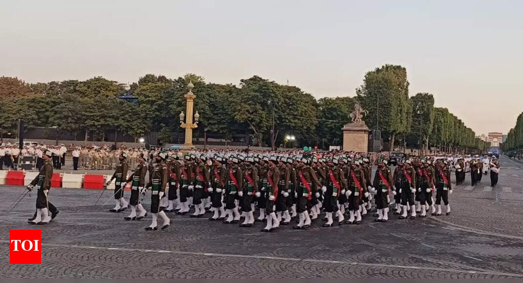 Tri-services contingent which participated in Bastille Day Parade made ...